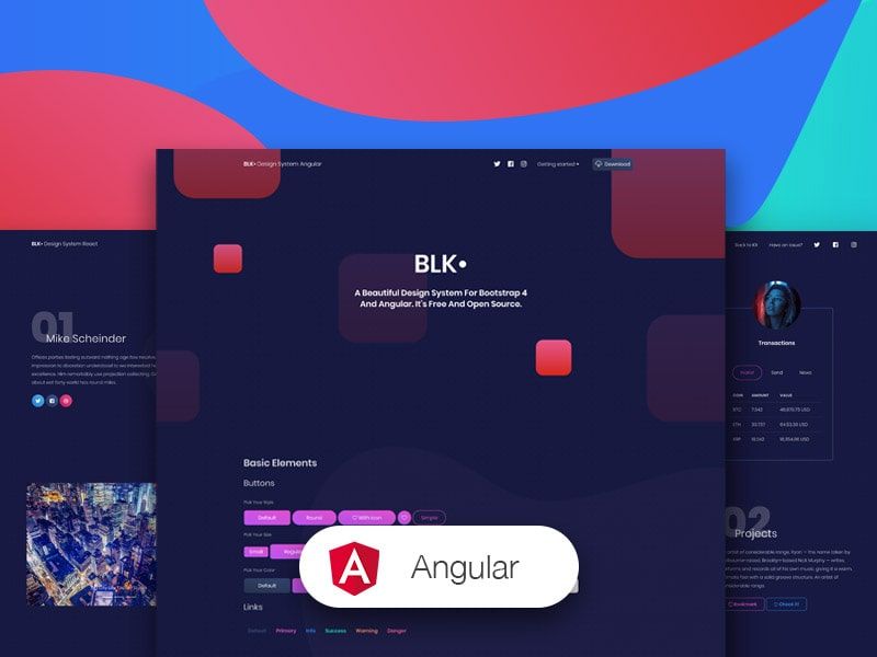 BLK Design System Angular - Free Template