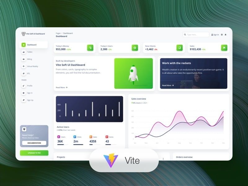 Vite Soft UI Dashboard - Free Template