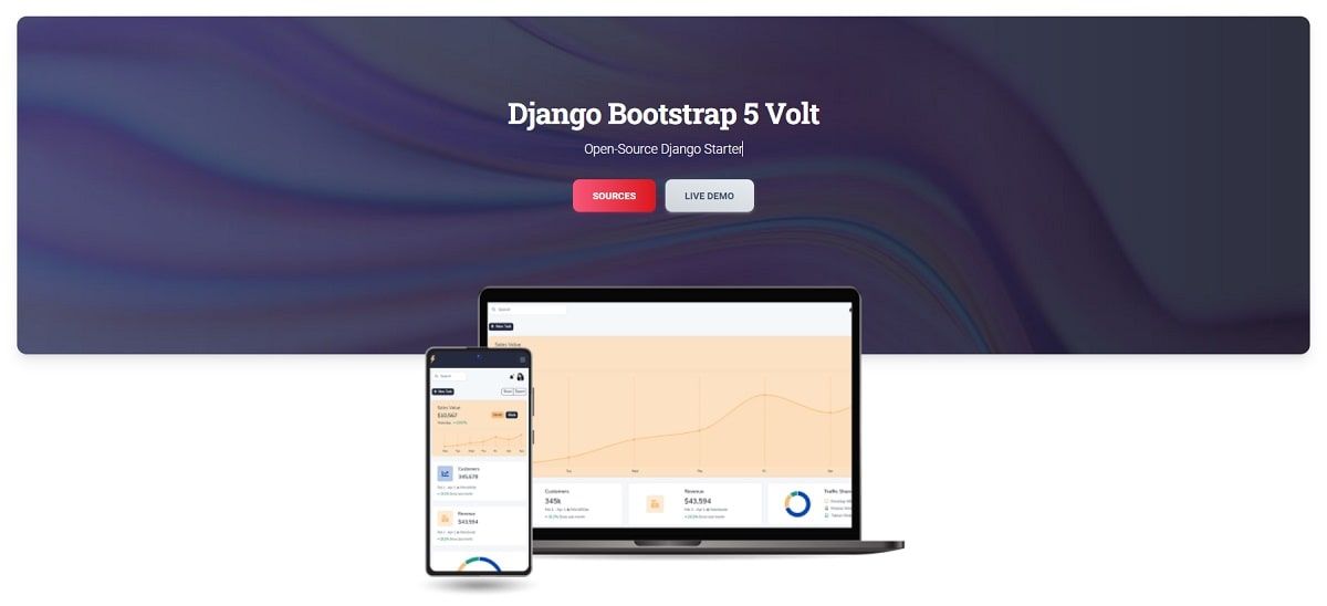 Django Bootstrap 5 Volt - Open-Source Starter