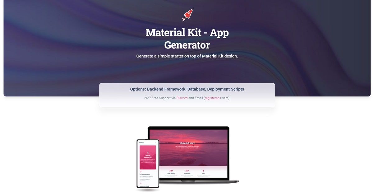 Material Kit Generator - Build a BS5 Website Fast