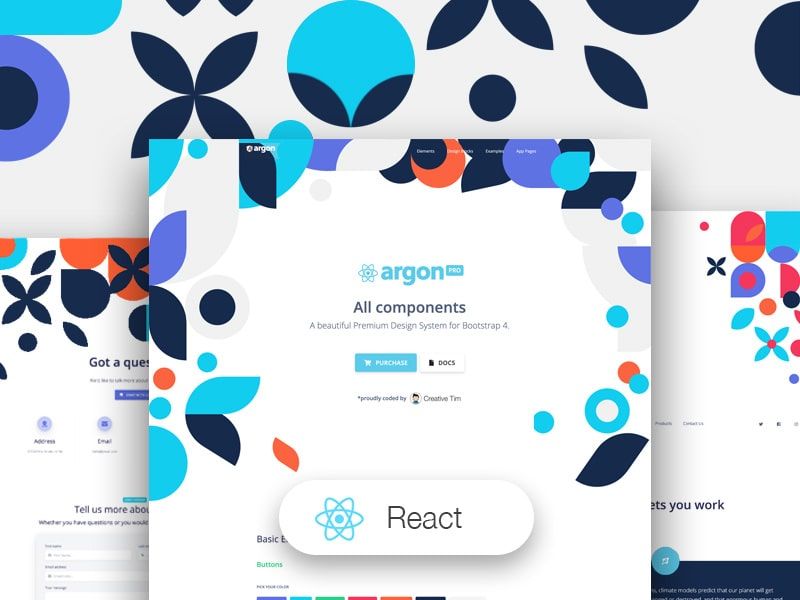 Cool Designs - Argon Design PRO React