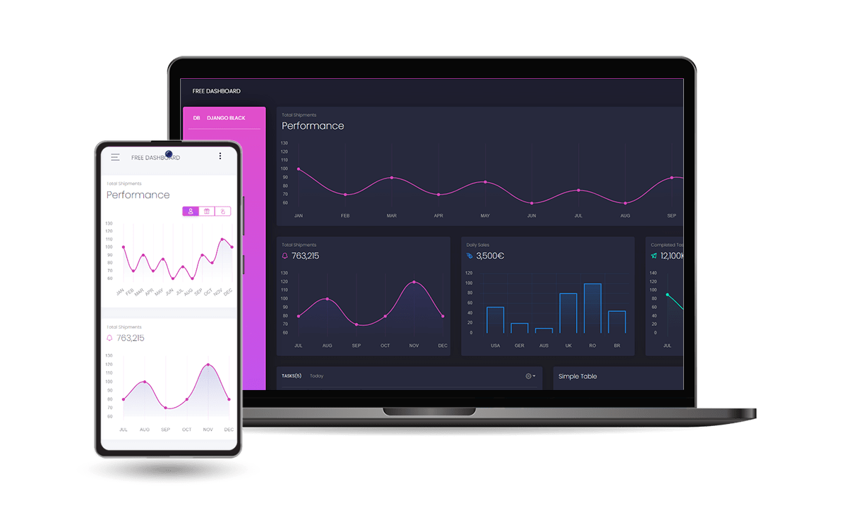 Black Dashboard - Admin Template