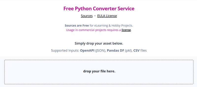 Free Service - Python Converter & Generator