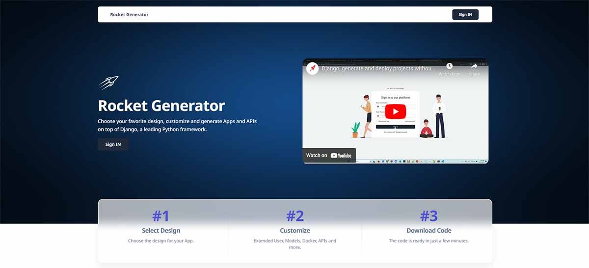 Rocket Generator is LIVE - Build Django Starters with Ease