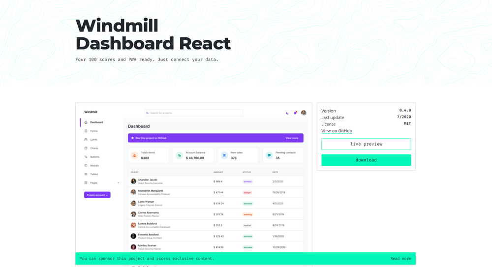 React Templates - Curated list with FREE projects