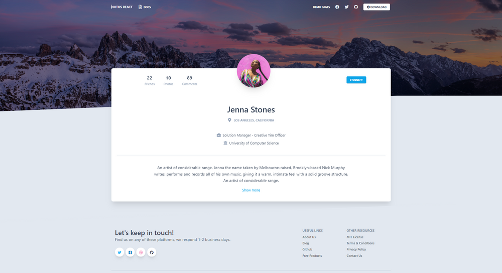 Notus React - Free Tailwind UI Kit