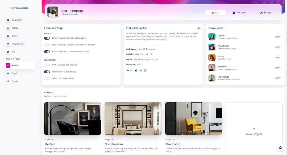 Soft UI Dashboard - Bootstrap 5 Design
