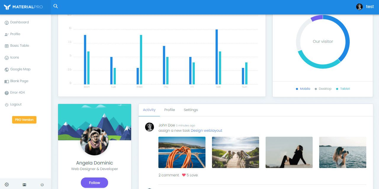 Material Admin Django - Free Projects