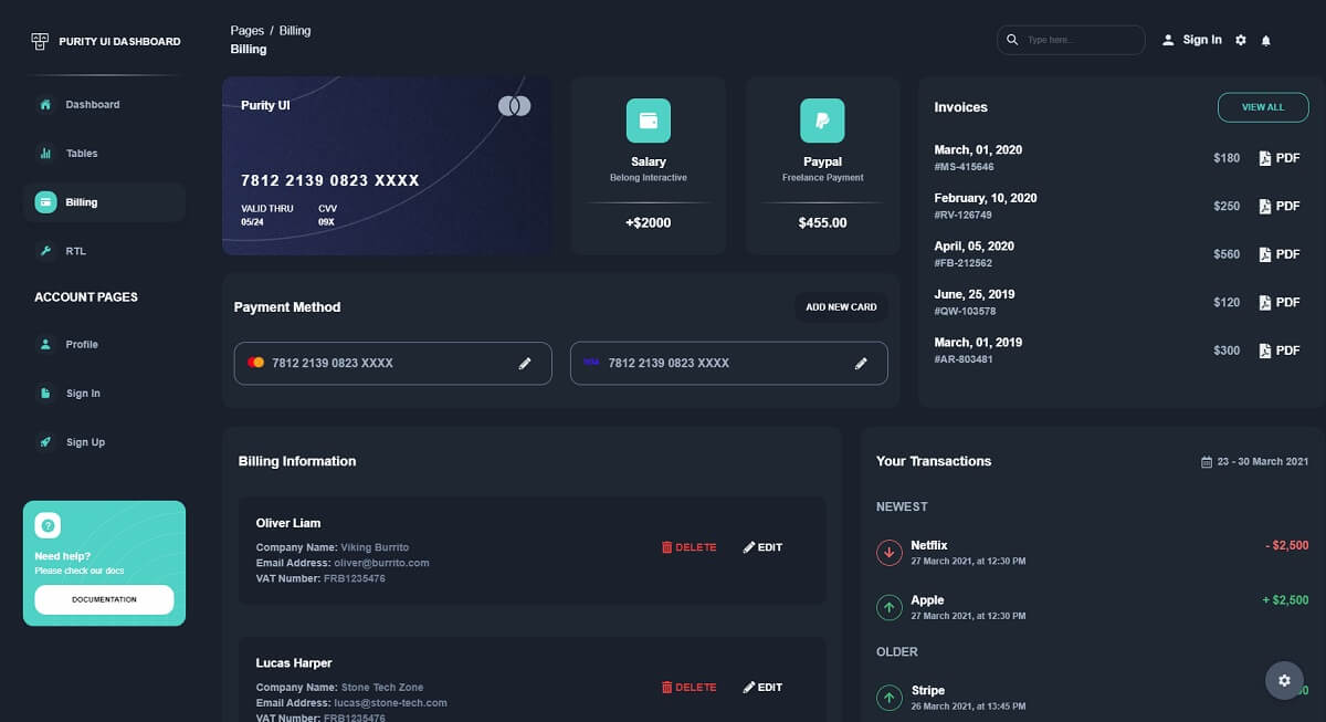 Free React Templates - Curated List