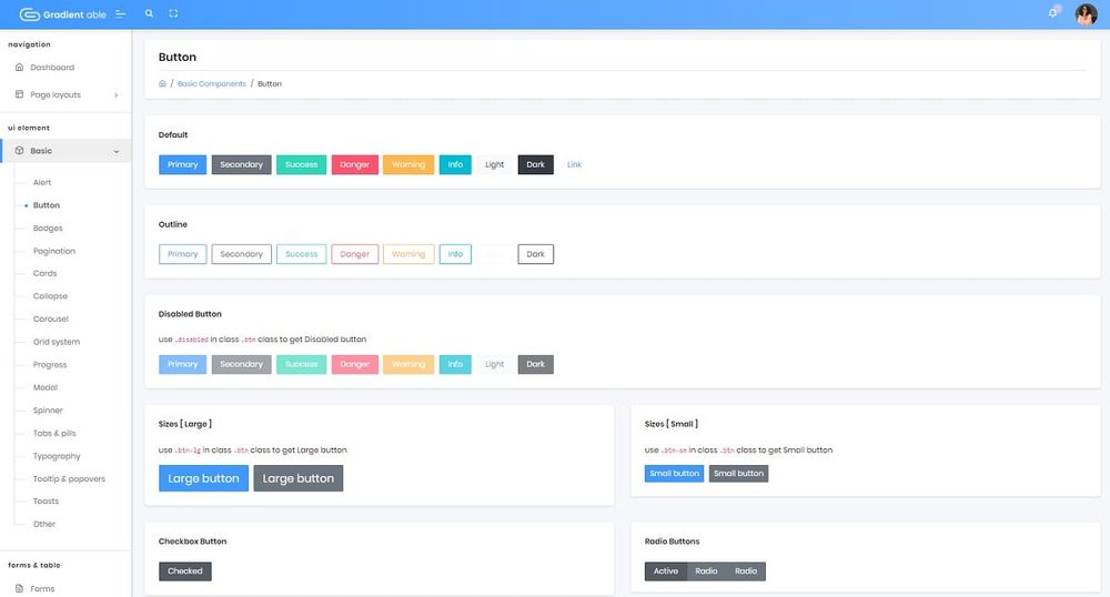Gradient Able Django - Free Template