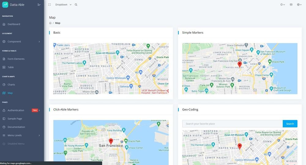 Datta Able React - Free Dashboard Template
