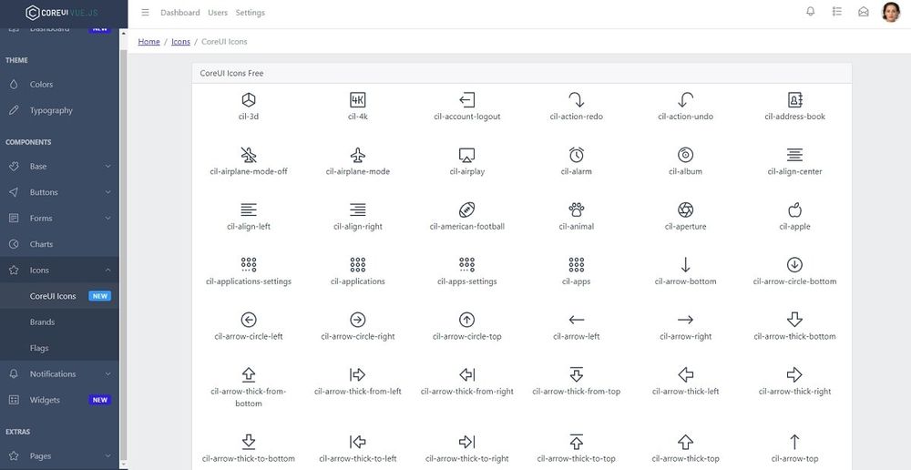 Vue Admin Dashboard - Free Template