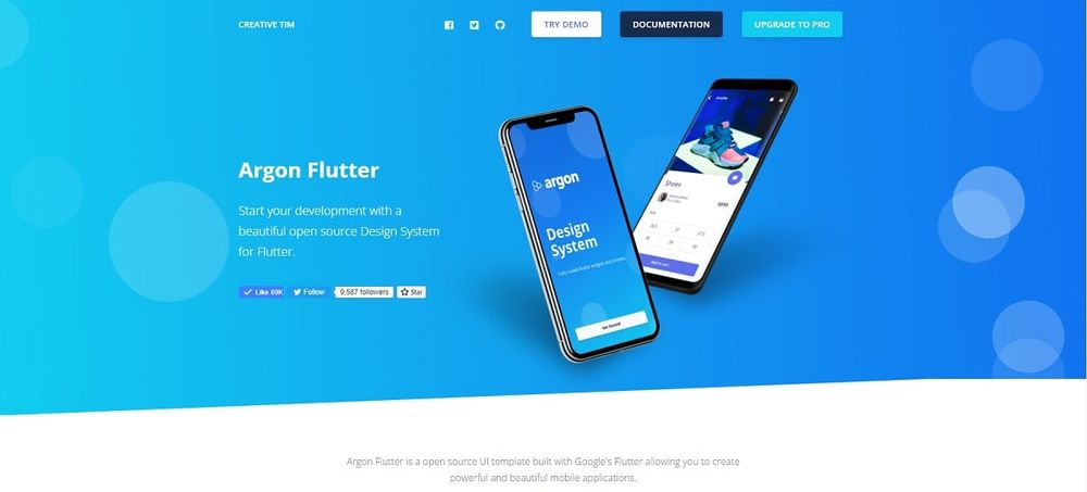 Argon Flutter - Open-Source Template