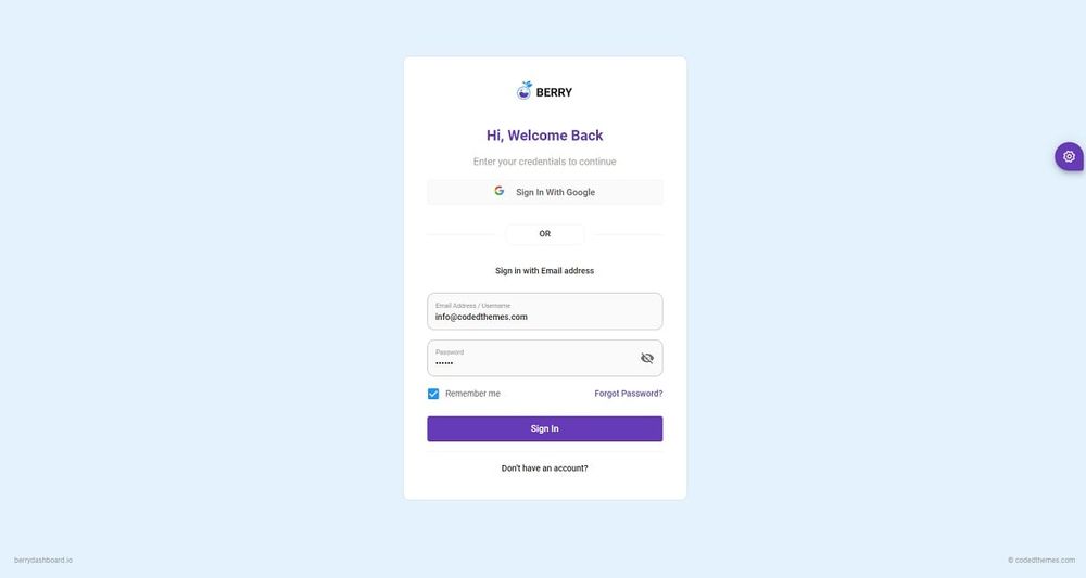 Berry - Open-Source React Dashboard
