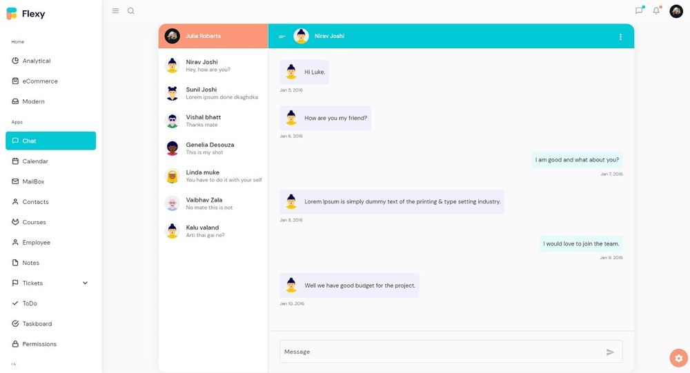 Flexy Material Angular PRO