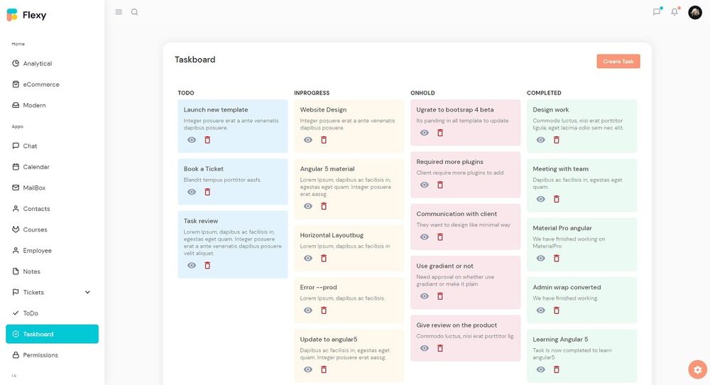 Flexy Material Angular PRO