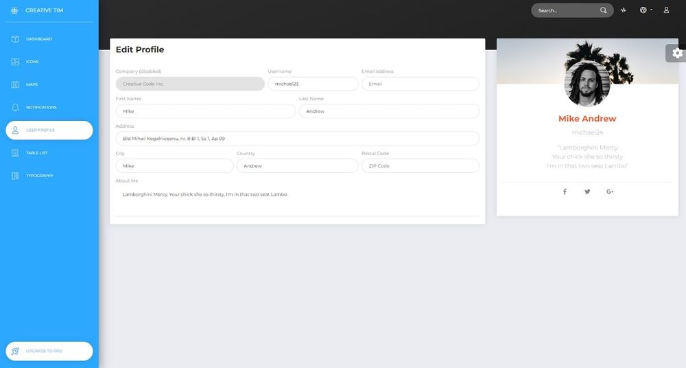 Now UI Dashboard React - Free Product