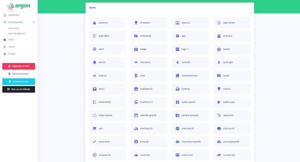 Nuxt Argon Dashboard Laravel - Free Template