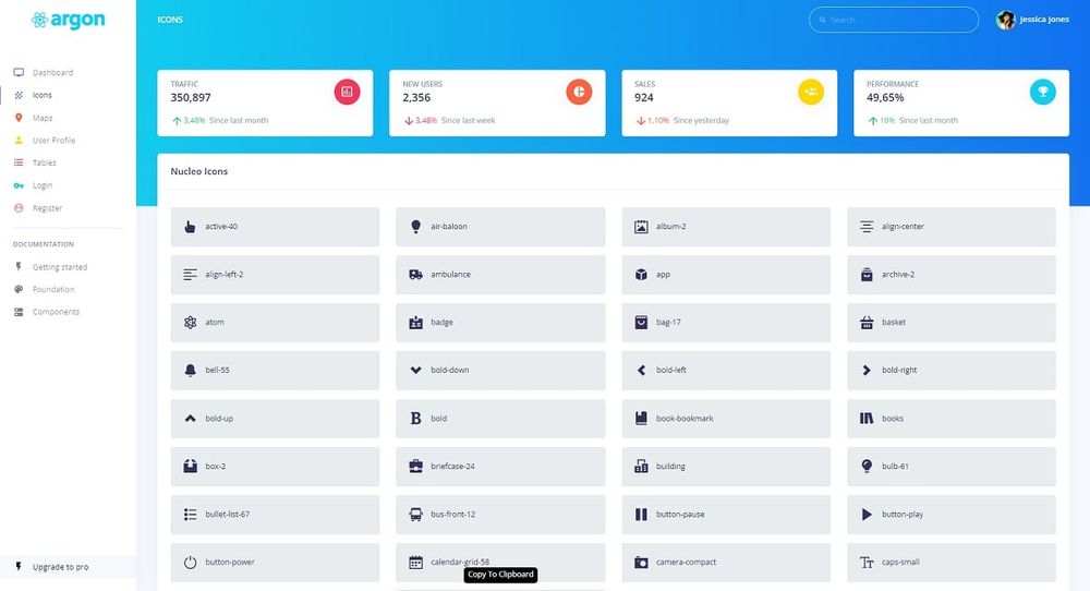 React Argon Material-UI - Free Template
