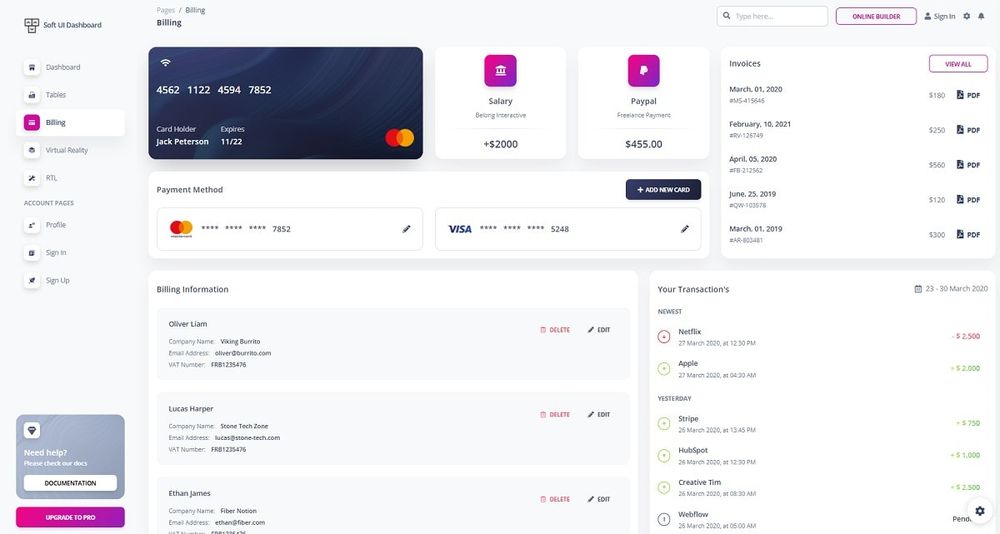 Soft UI Dashboard -Free BS5 Template (updated)