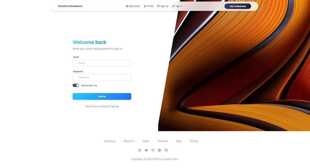 Vite Soft UI Dashboard - Free Template