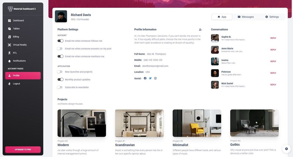 Django Dashboard Material - Open-Source Starter