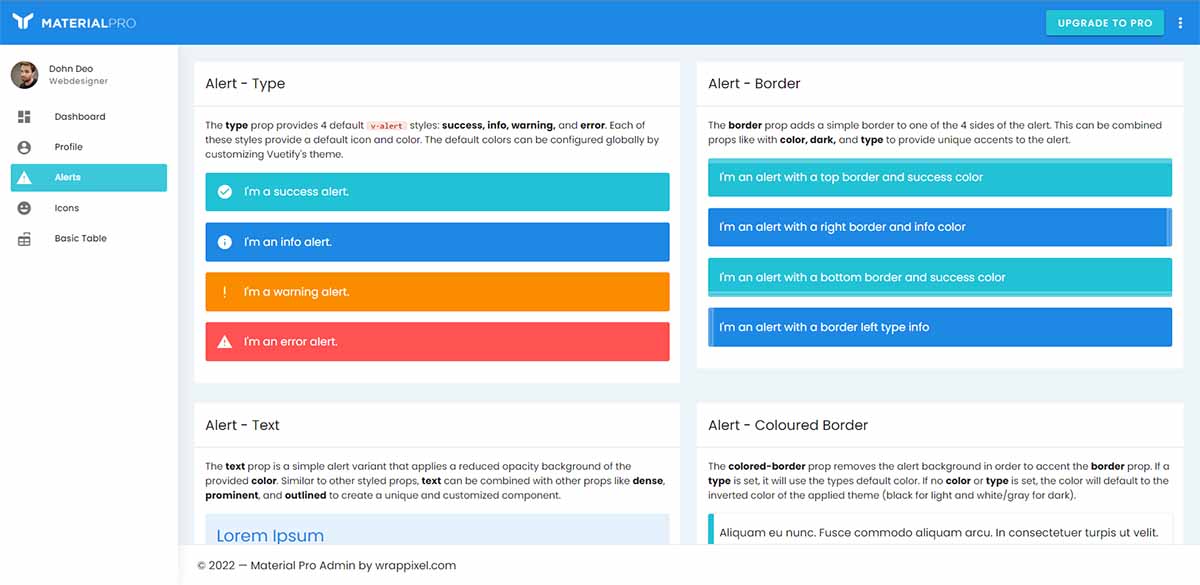 Material Vuetify Lite (Free Product)