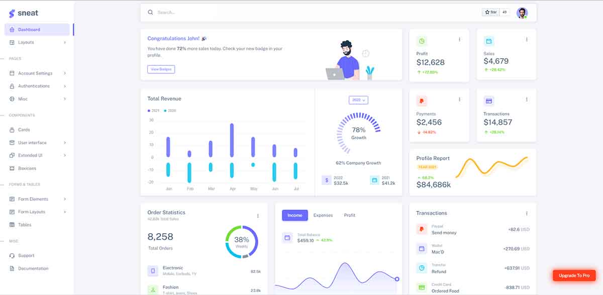 Sneat - Open-Source Laravel Starter