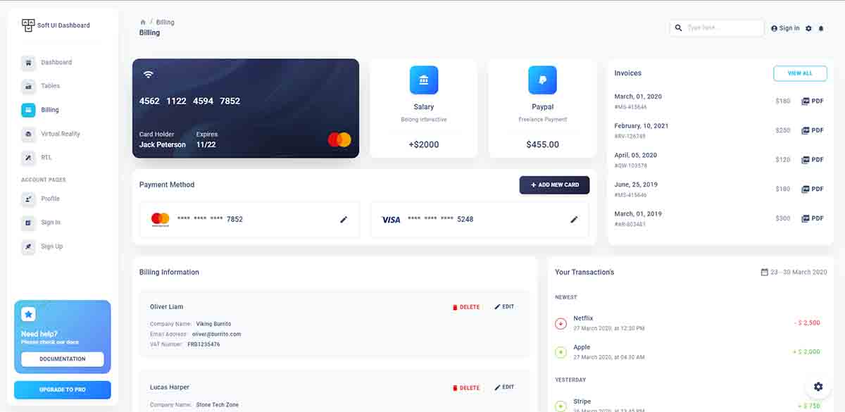 Soft UI React - Free MUI Dashboard
