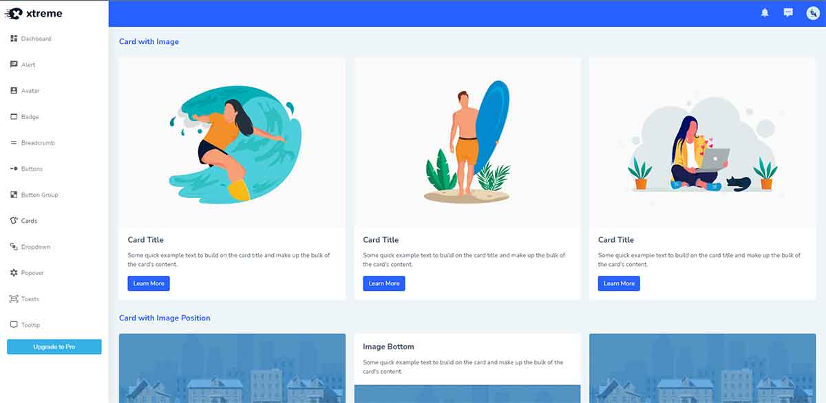 Xtreme Vue Admin Lite - Free Template