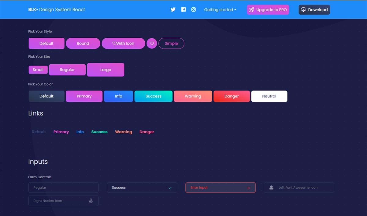 BLK Design System React (Free Product)