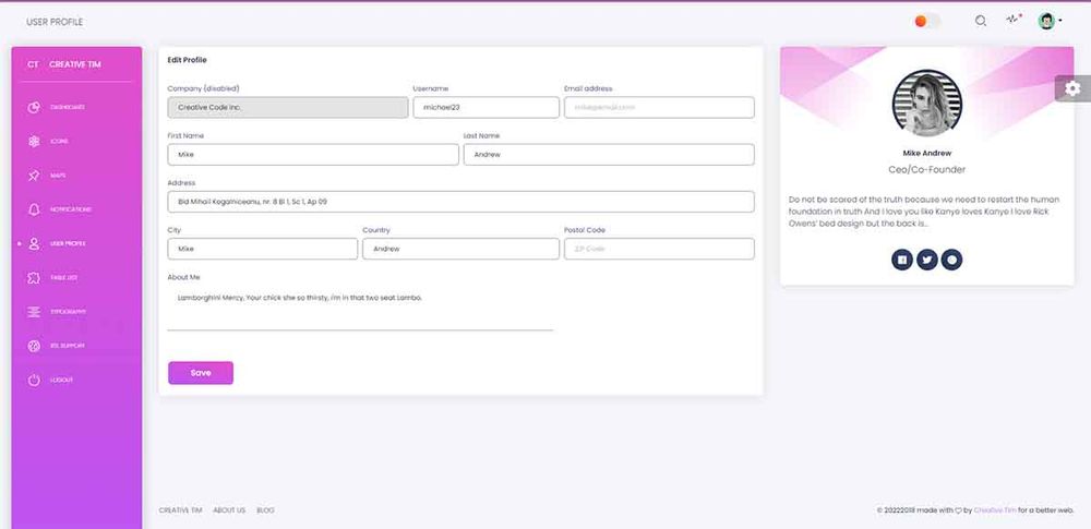 Black Dashboard - Persistent Dark-Mode (Free Product)
