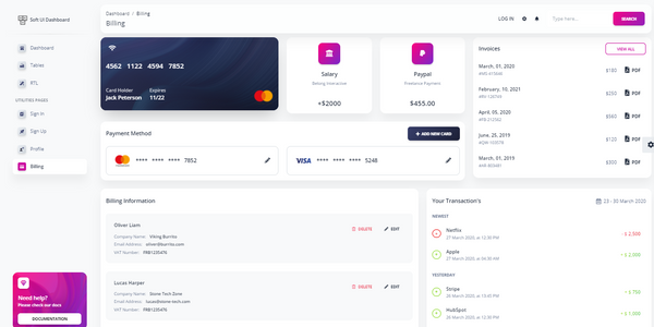 Soft Ui Dashboard Open Source Bootstrap 5 Dashboard