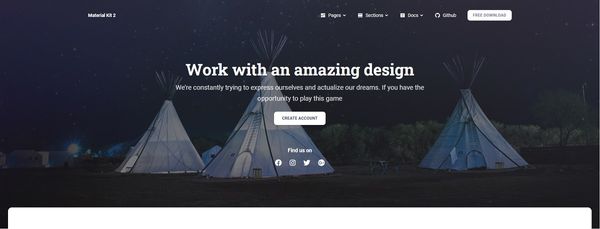 Material Kit React - Open-Source React Template