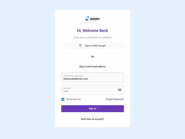 React Berry - Open-Source MUI Template