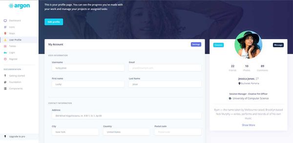 Argon Dashboard - Free MUI Template