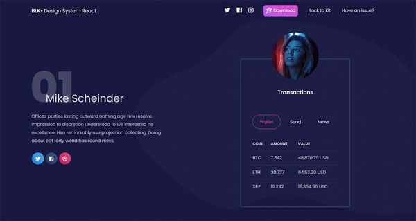 BLK Design System React (Free Product)