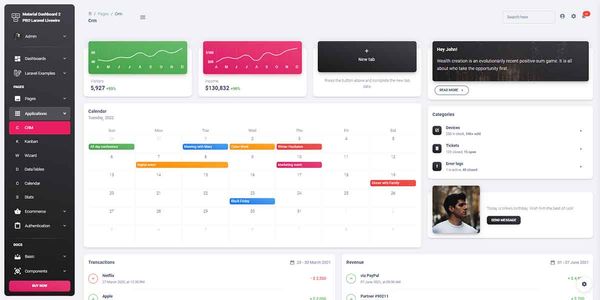 Material Dashboard 2 Laravel - Premium Starter