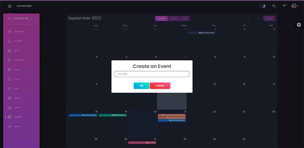 Flask Black Dashboard PRO - OAuth, Extended Profiles