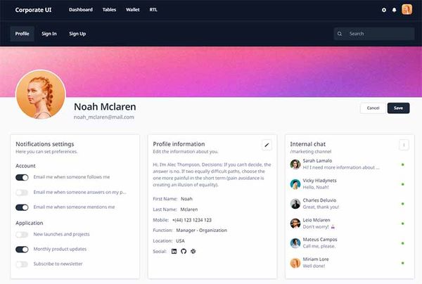 Corporate UI Dashboard - Free Bootstrap 5 Template