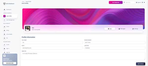 Laravel Soft UI Dashboard - Free TALL Stack