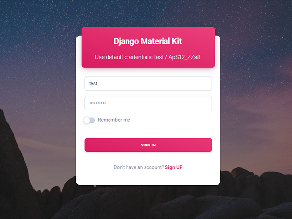 Django App - Material Design